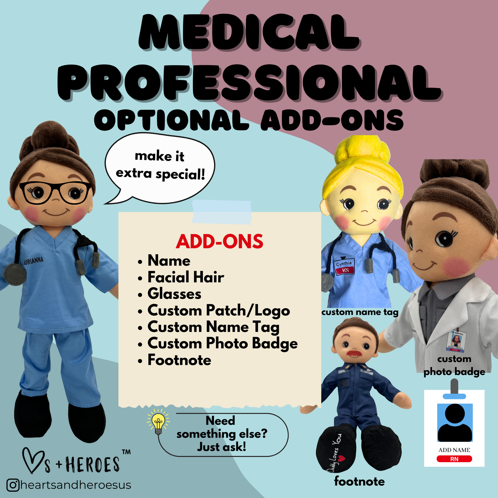 Doctor Doll I Custom Medical Dolls | Nurse Doll - Hearts + Heroes ...